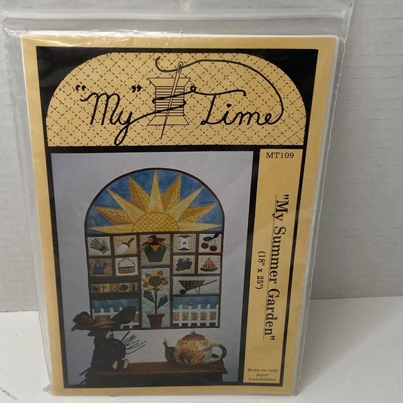 My Time | Art | My Time My Summer Garden Quilt Pattern 8x25 Mt19 ...